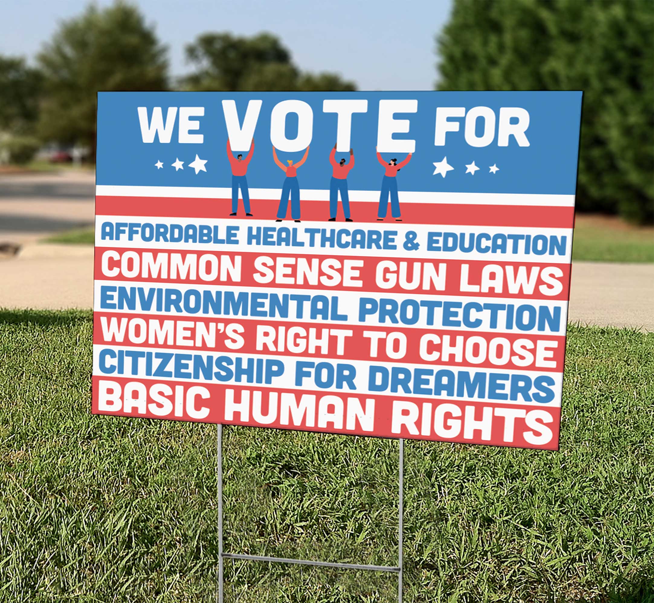 YARD CARD SIGN: "We Vote For" Lawn Sign – CrowdSigns